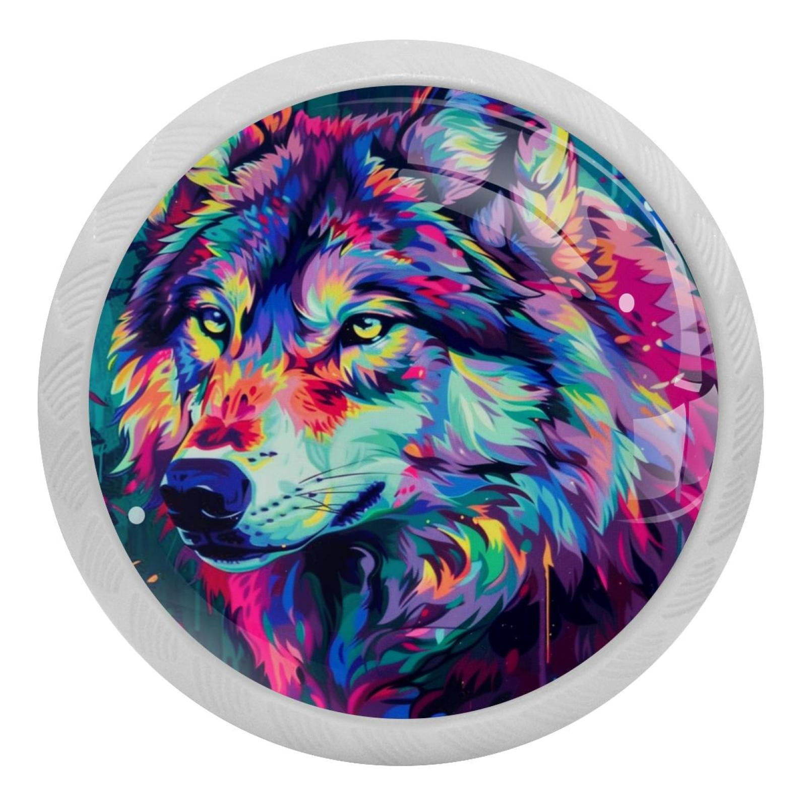 Wolf Fluorescent Drawer Pulls with Screws: Round 4-Pack, Glow-in-the ...