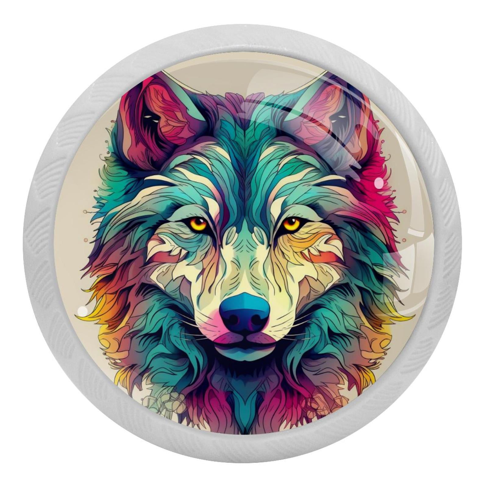 Wolf Fluorescent Drawer Pulls with Screws: Round 4-Pack, Glow-in-the ...