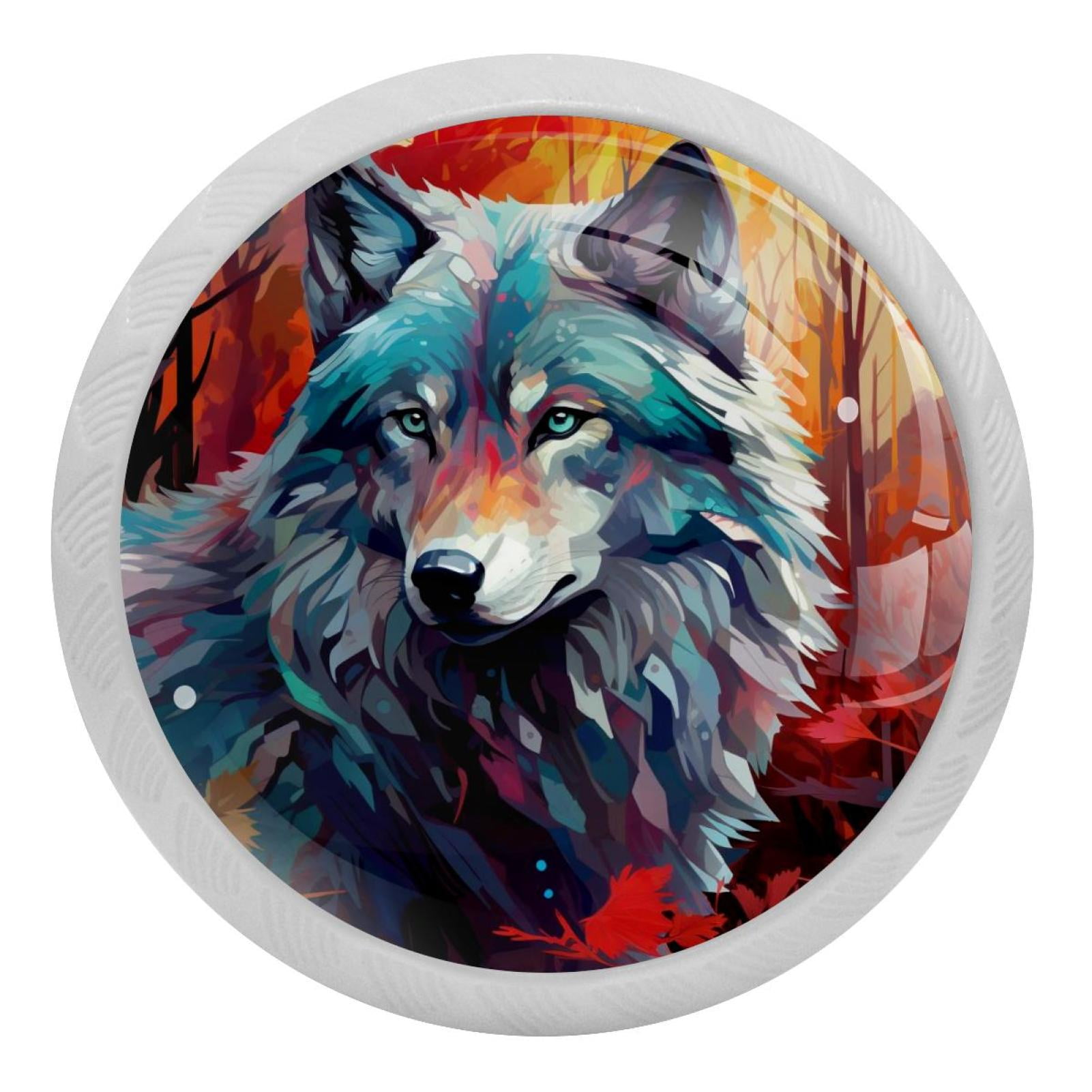 Wolf Fluorescent Drawer Pulls with Screws: Round 4-Pack, Glow-in-the ...