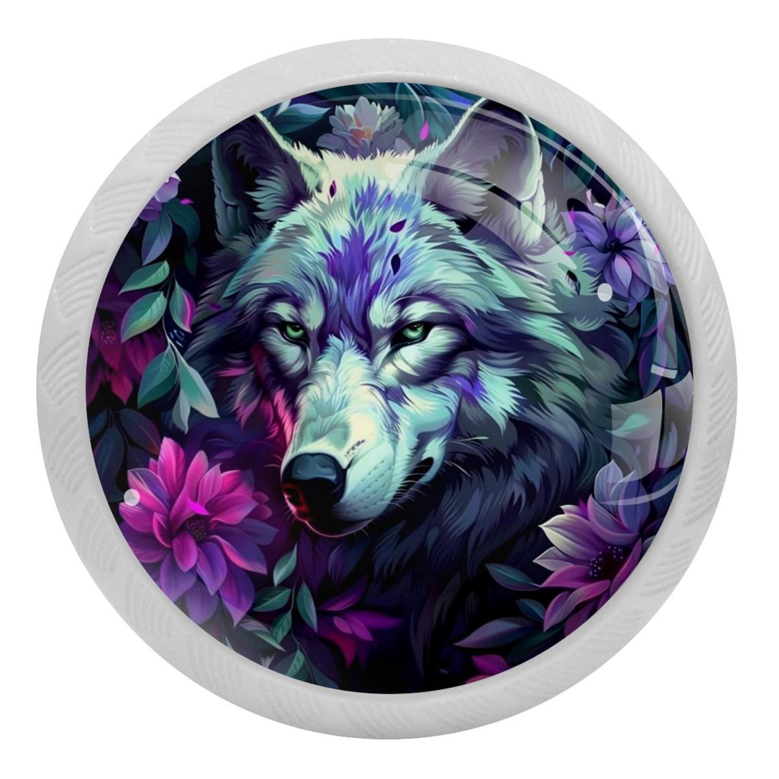 Wolf Fluorescent Drawer Pulls with Screws – Round 4-Pack, Glow-in-the ...