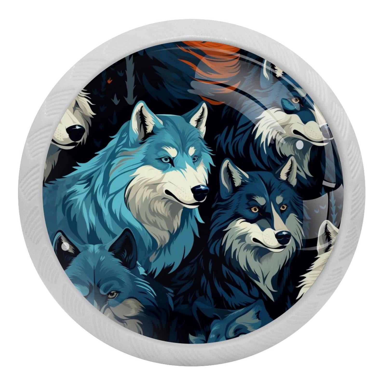 Wolf Fluorescent Drawer Pulls with Screws – Round 4-Pack, Glow-in-the ...