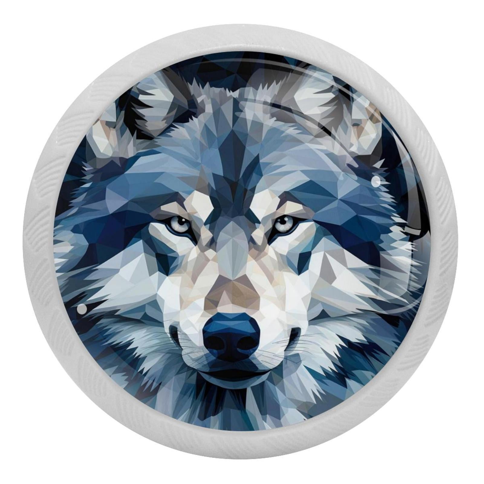 Wolf Fluorescent Drawer Pulls with Screws: Round 4-Pack Glow-in-the ...