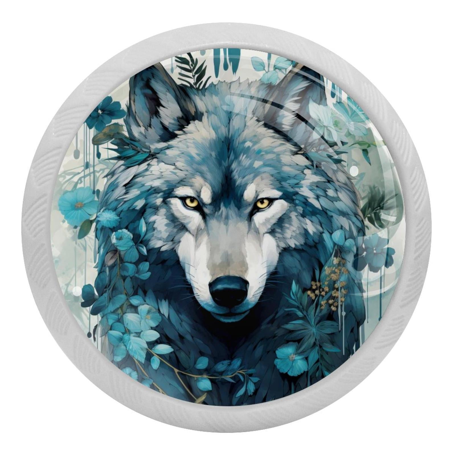 Wolf Fluorescent Drawer Pulls with Screws, Round 4-Pack, Glow-in-the ...