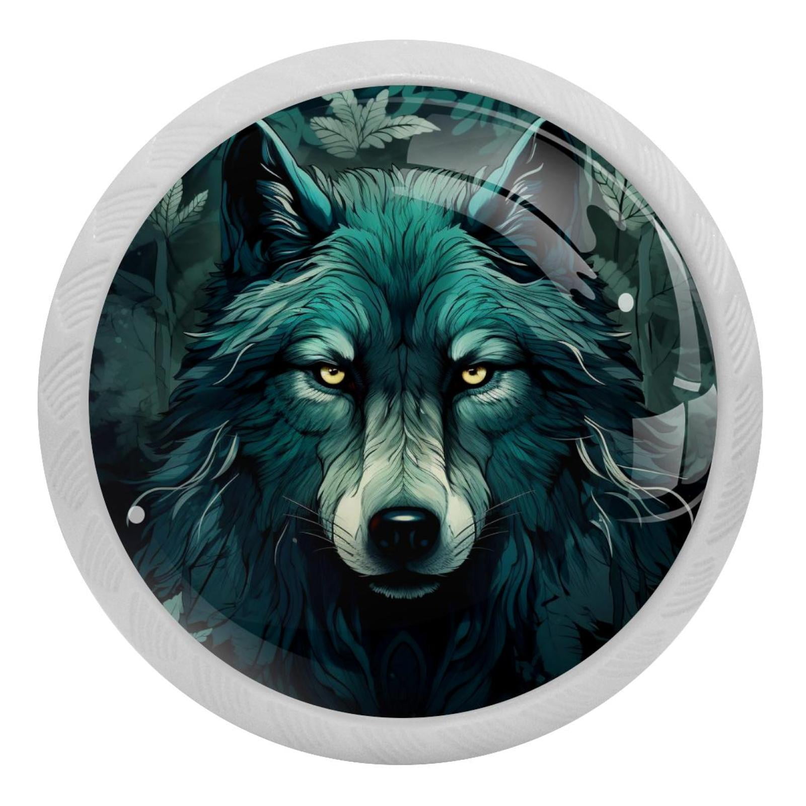 Wolf Fluorescent Drawer Pulls with Screws, Round 4-Pack, Glow-in-the ...