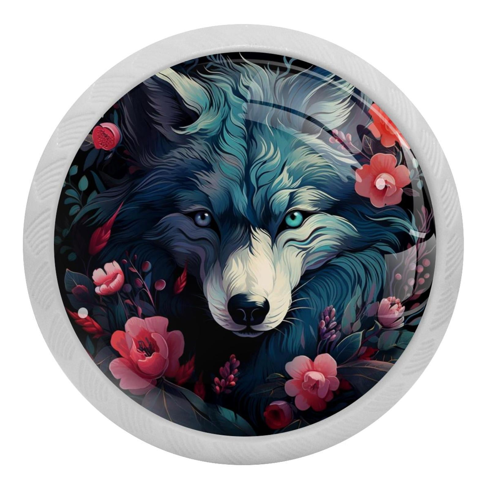 Wolf Fluorescent Drawer Pulls with Screws, Round 4-Pack, Glow-in-the ...