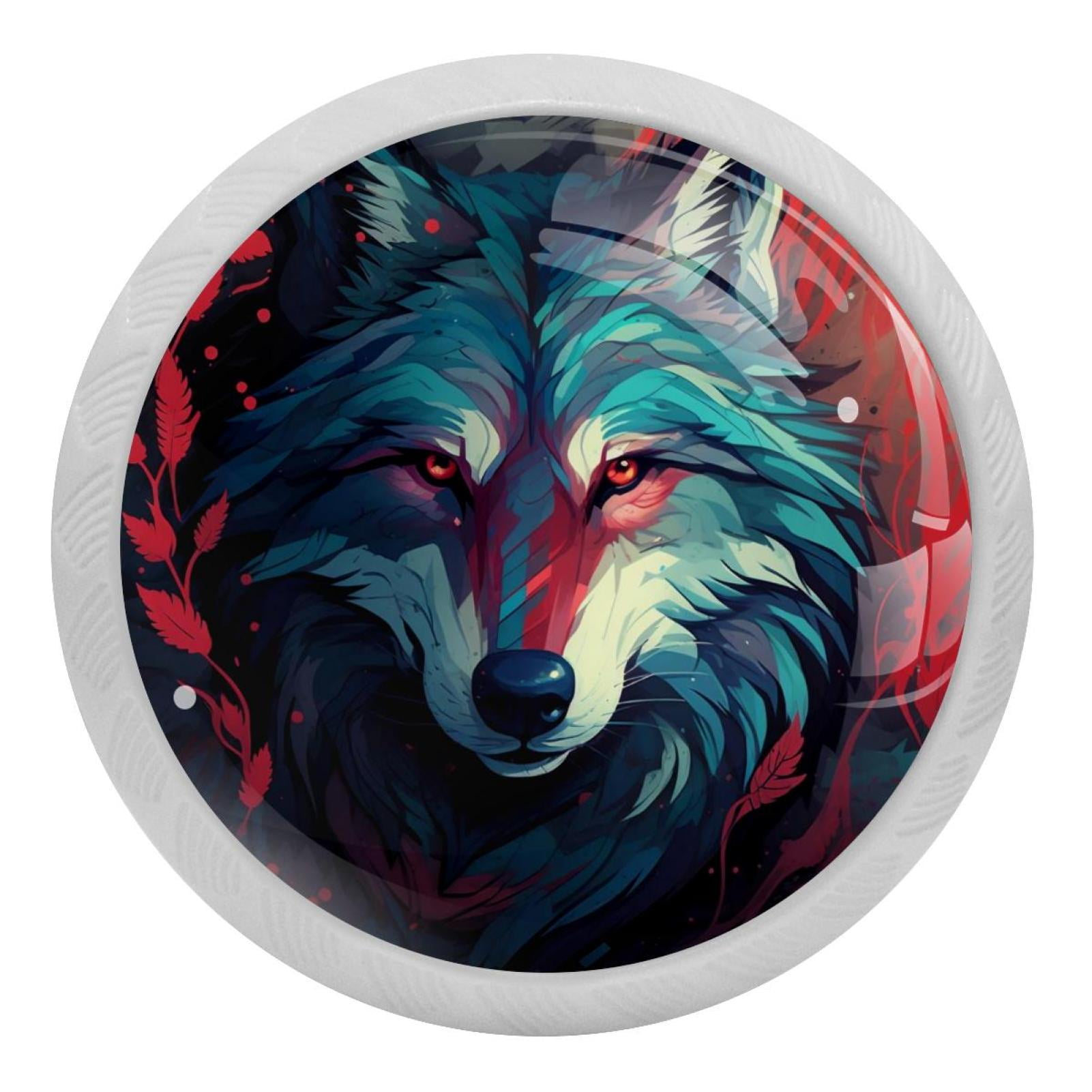 Wolf Fluorescent Drawer Pulls with Screws, Round 4-Pack, Glow-in-the ...