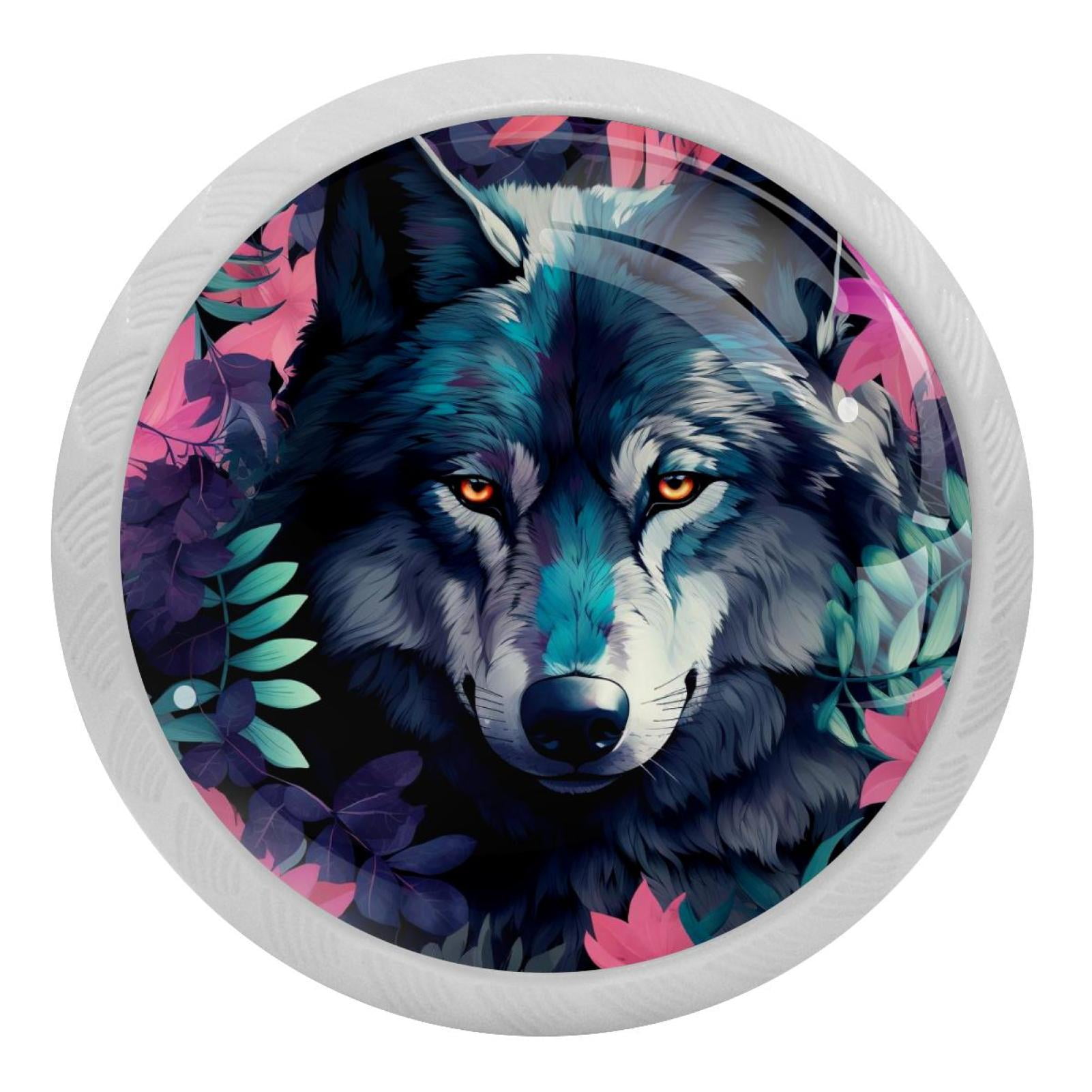 Wolf Fluorescent Drawer Pulls with Screws, Round 4-Pack, Glow-in-the ...