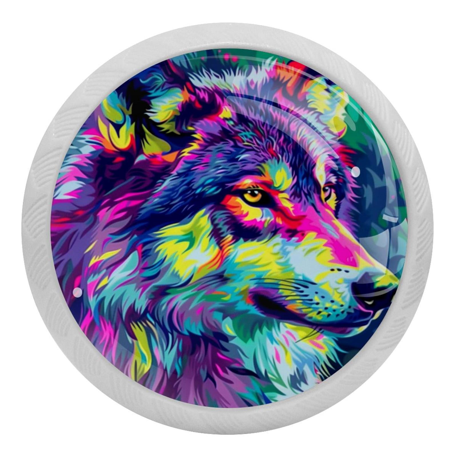 Wolf Fluorescent Drawer Pulls with Screws: Round 4-Pack, Glow-in-the ...