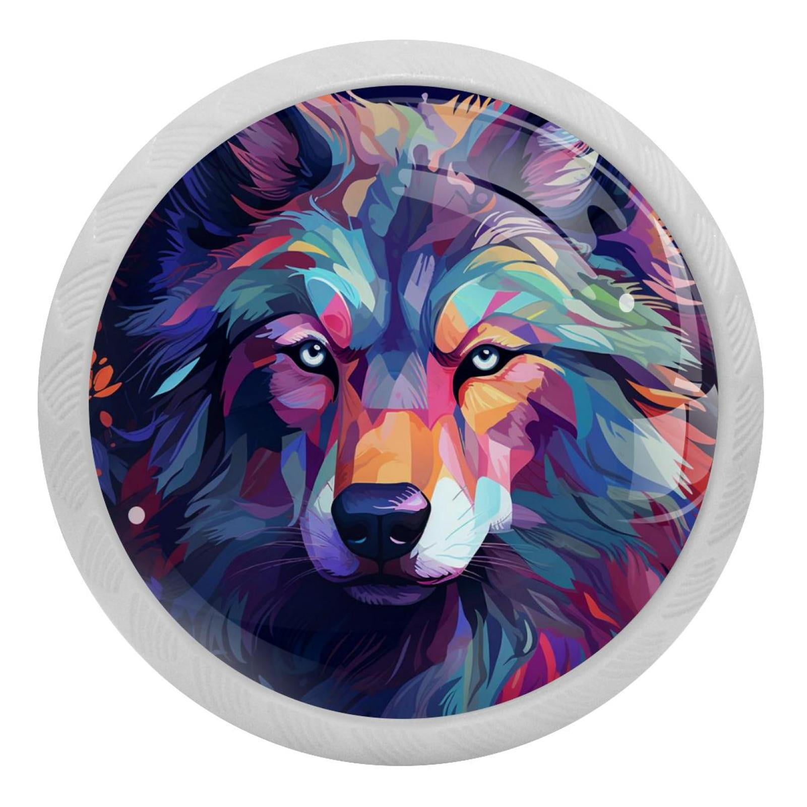 Wolf Fluorescent Drawer Pulls with Screws: Round 4-Pack Glow-in-the ...