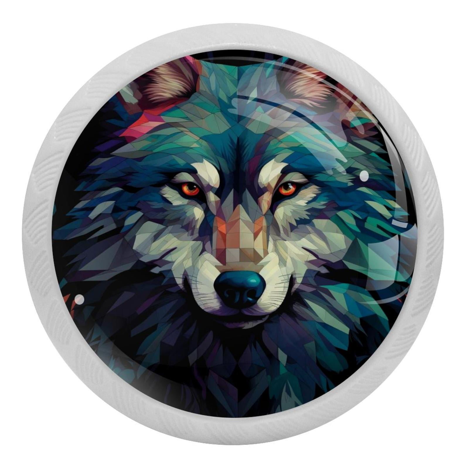 Wolf Fluorescent Drawer Pulls with Screws: Round 4-Pack Glow-in-the ...