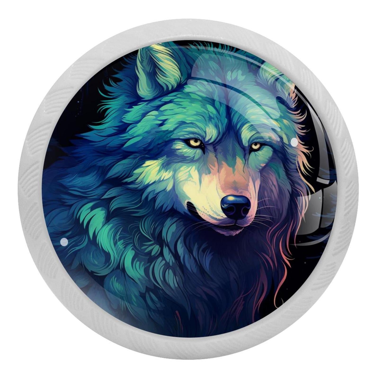 Wolf Fluorescent Drawer Pulls with Screws: Round 4-Pack Glow-in-the ...