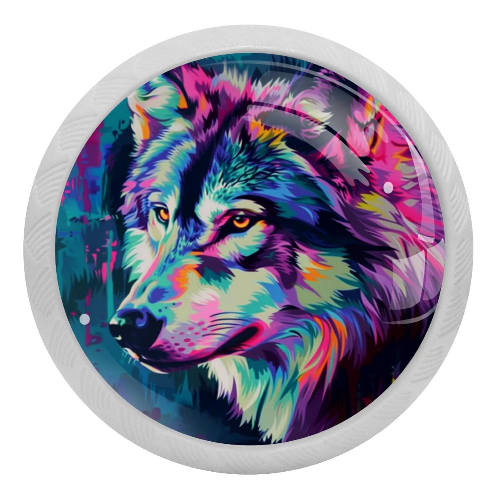 Wolf Fluorescent Drawer Pulls with Screws: Round 4-Pack Glow-in-the ...