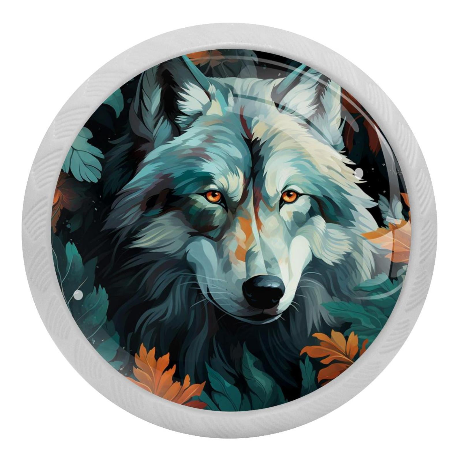 Wolf Fluorescent Drawer Pulls with Screws: Round 4-Pack Glow-in-the ...