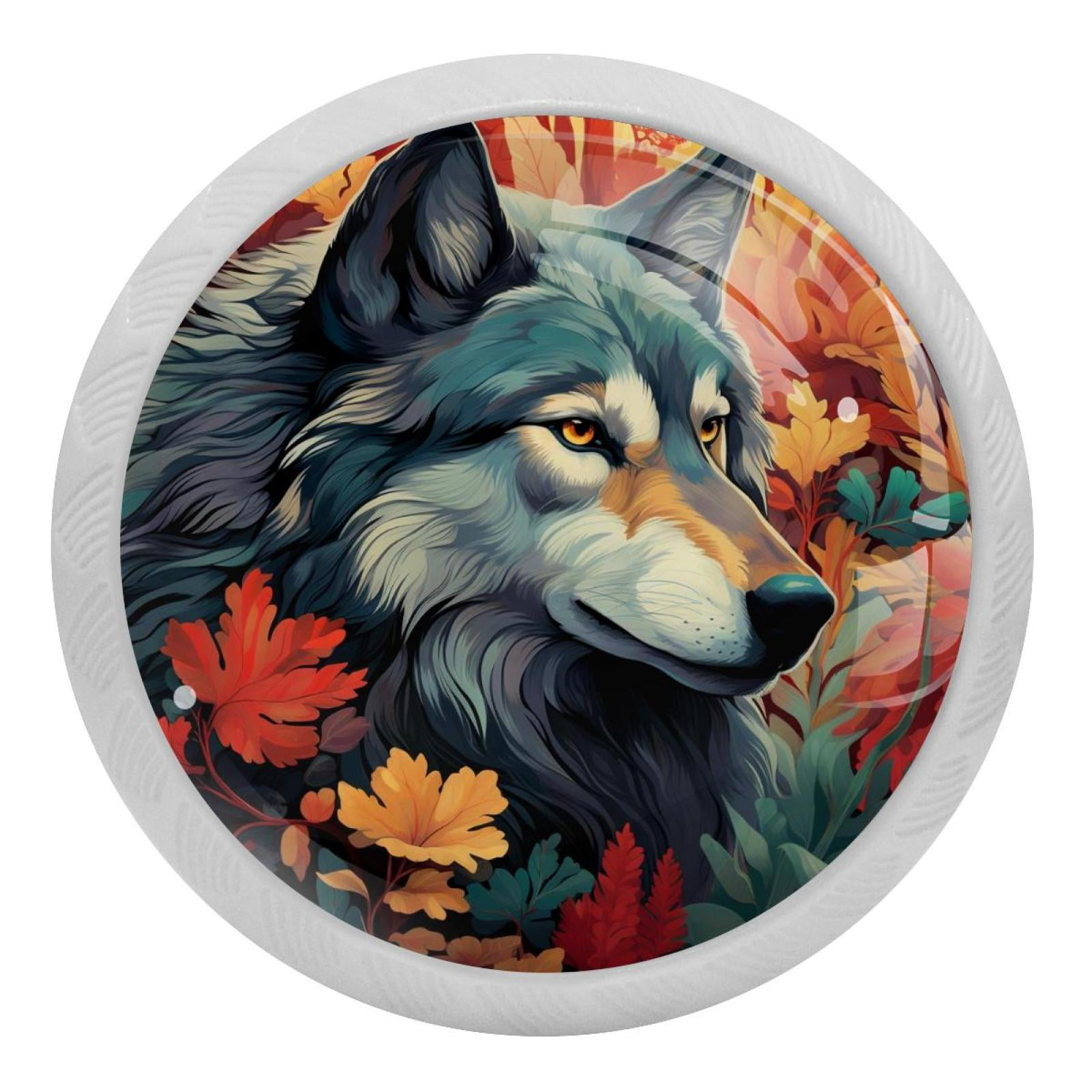 Wolf Fluorescent Drawer Pulls with Screws: Round 4-Pack Glow-in-the ...