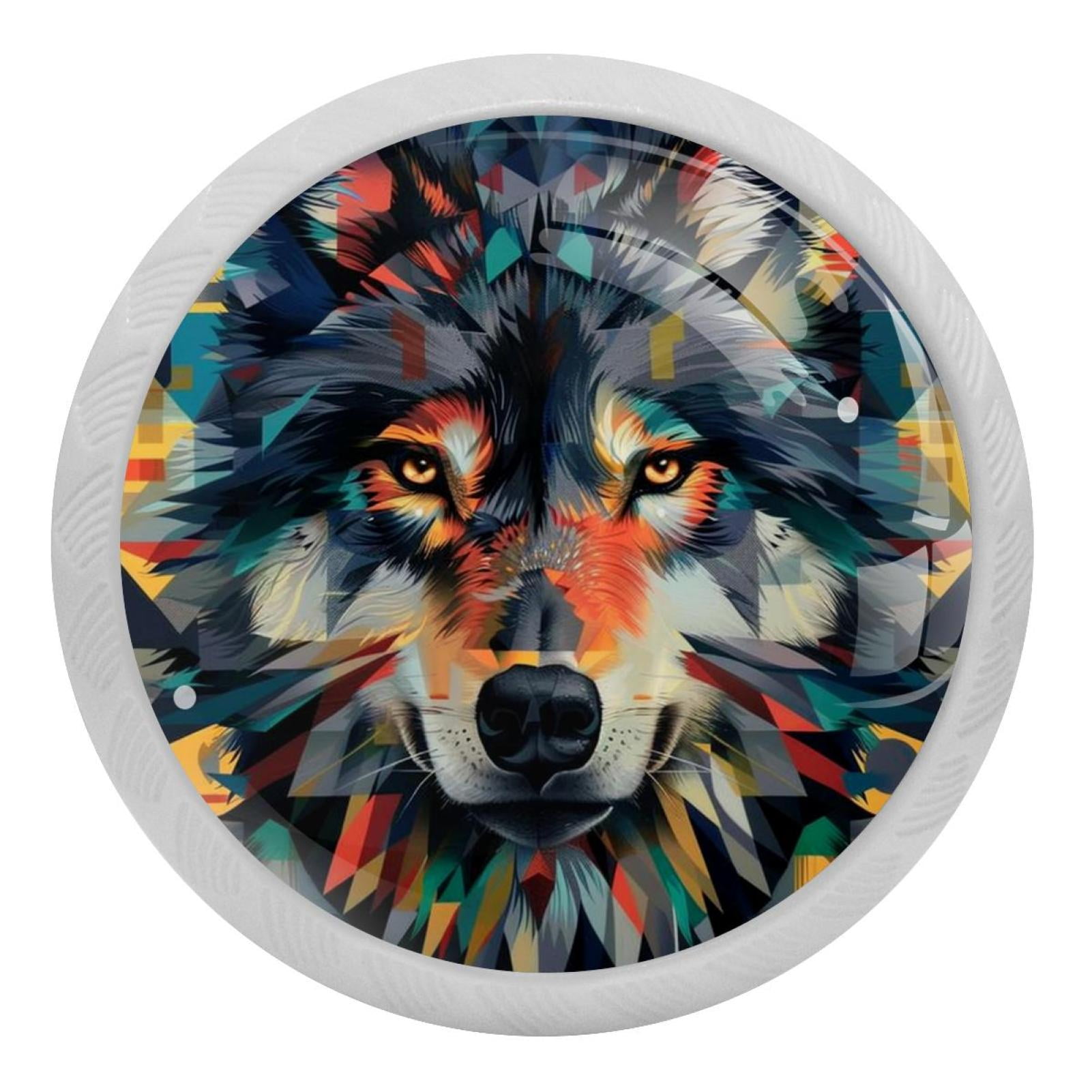 Wolf Fluorescent Drawer Pulls with Screws: Round 4-Pack Glow-in-the ...