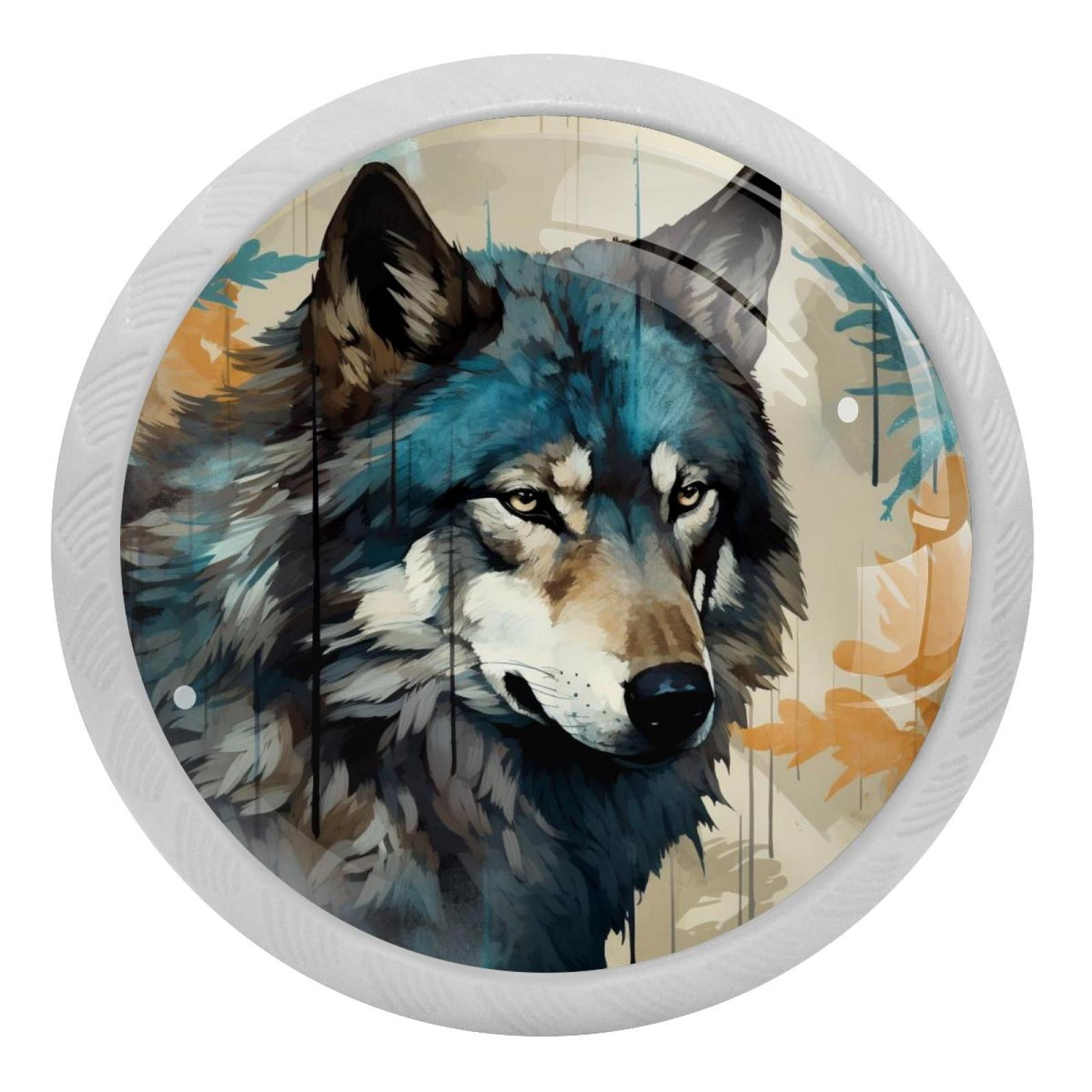 Wolf Fluorescent Drawer Pulls with Screws: Round 4-Pack Glow-in-the ...