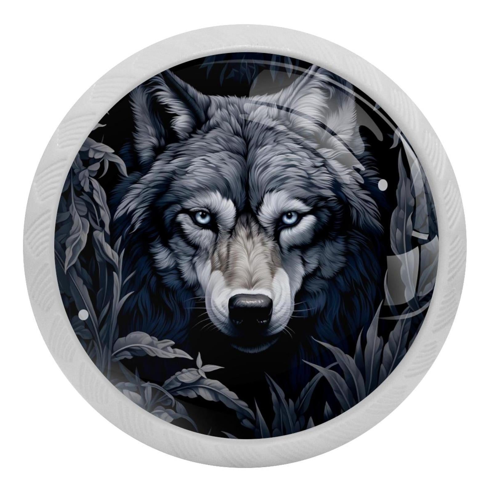 Wolf Fluorescent Drawer Pulls with Screws - Round 4-Pack, Glow-in-the ...