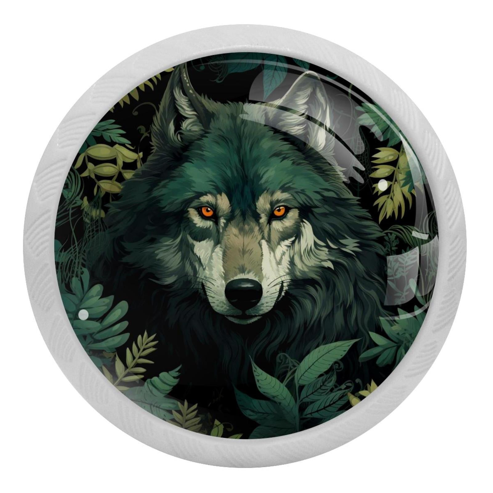 Wolf Fluorescent Drawer Pulls with Screws - Round 4-Pack, Glow-in-the ...