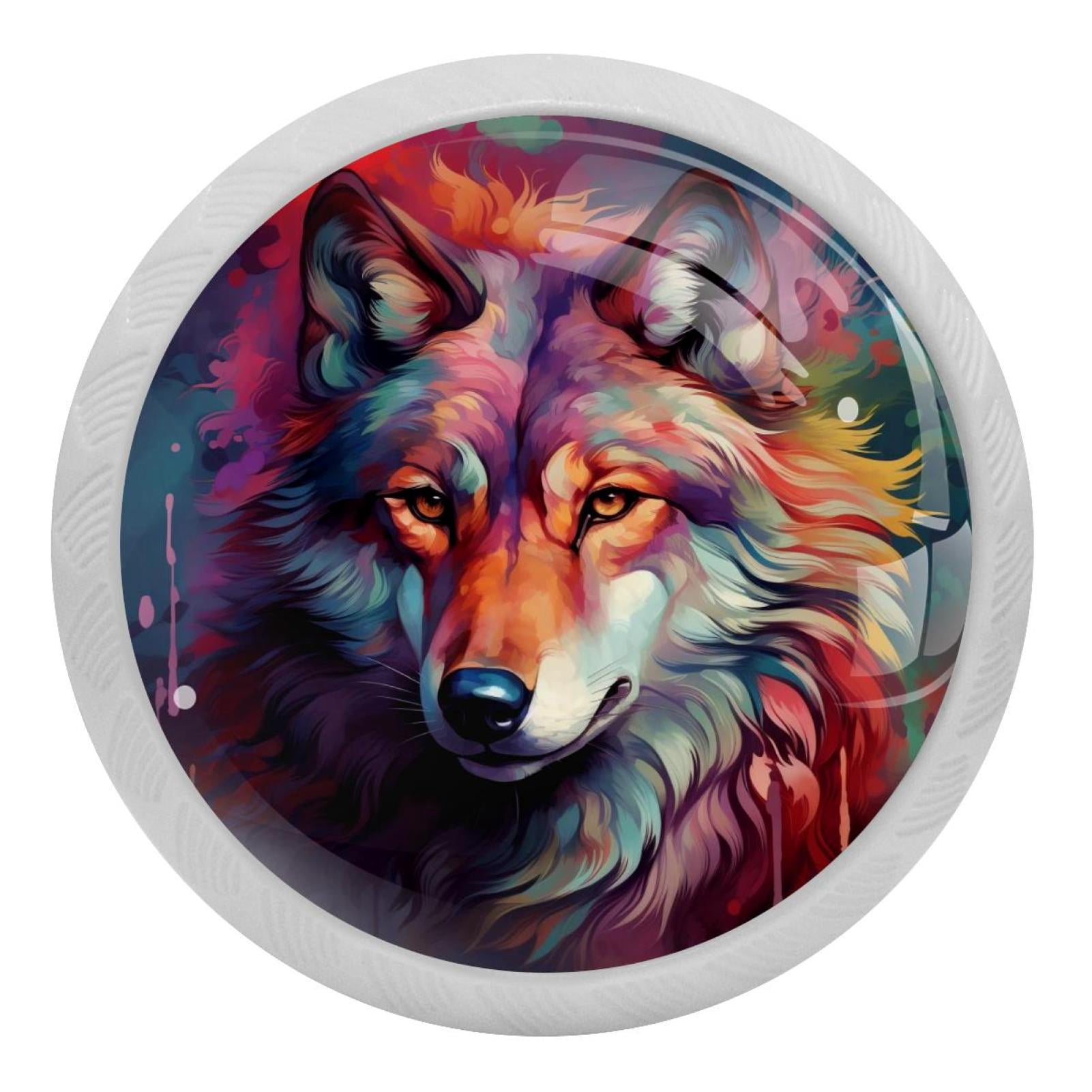 Wolf Fluorescent Drawer Pulls with Screws: Round 4-Pack - Glow-in-the ...