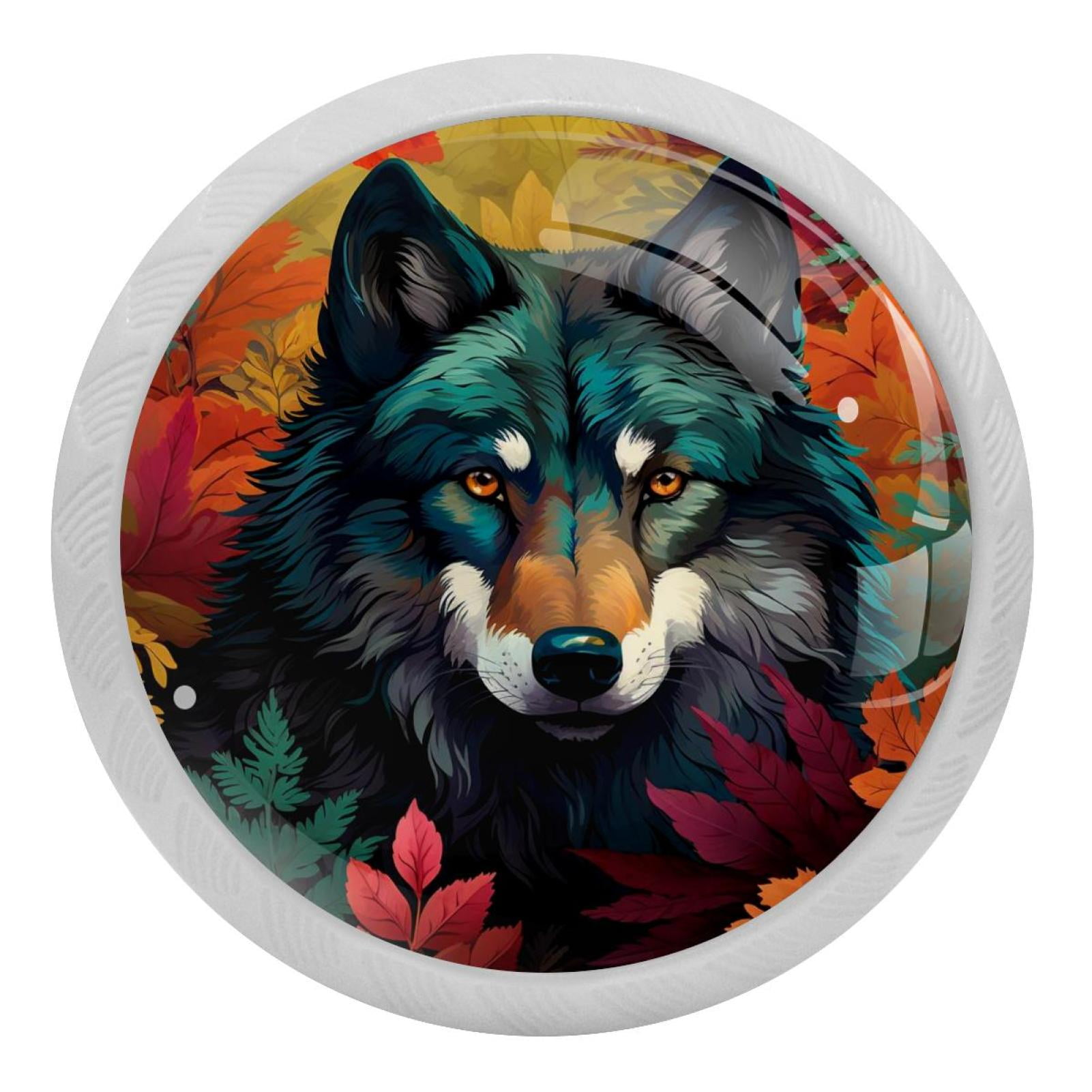 Wolf Fluorescent Drawer Pulls with Screws - Round 4-Pack, Glow-in-the ...