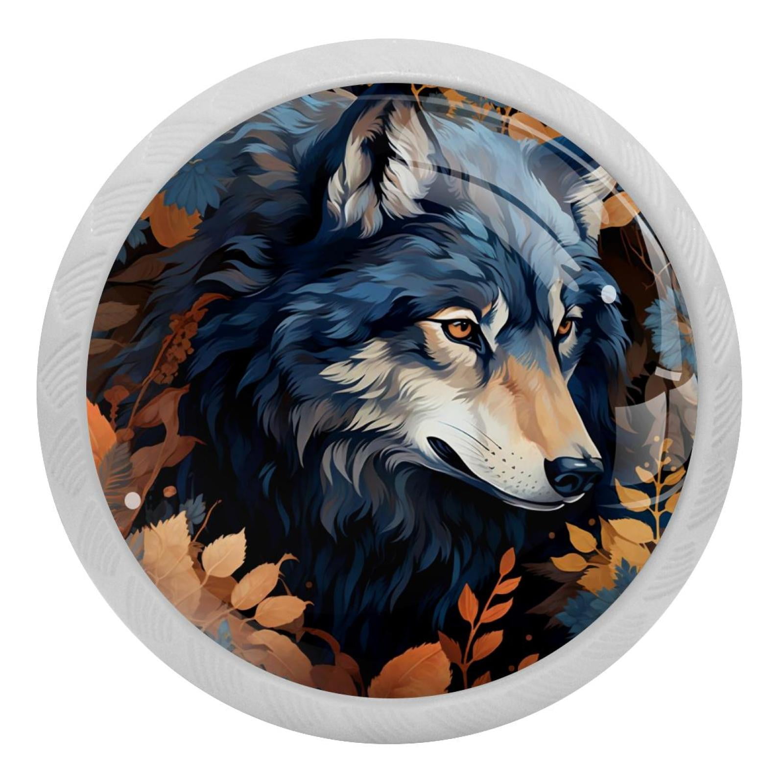 Wolf Fluorescent Drawer Pulls with Screws: Round Knobs, 4-Pack, Glow-in ...