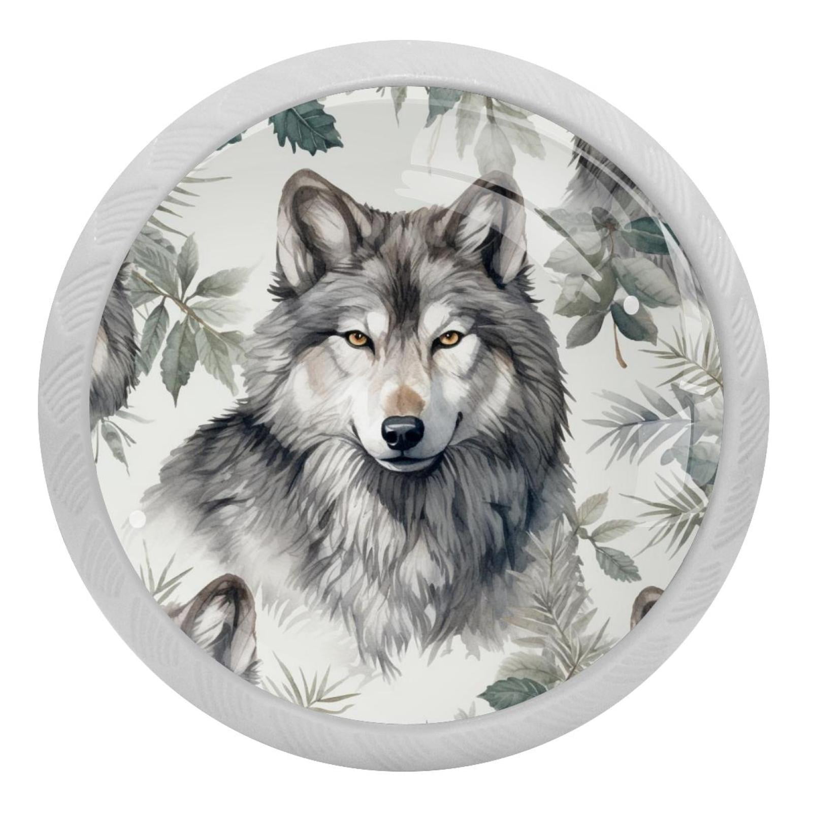 Wolf Fluorescent Drawer Pulls with Screws: Round Knobs, 4-Pack, Glow-in ...