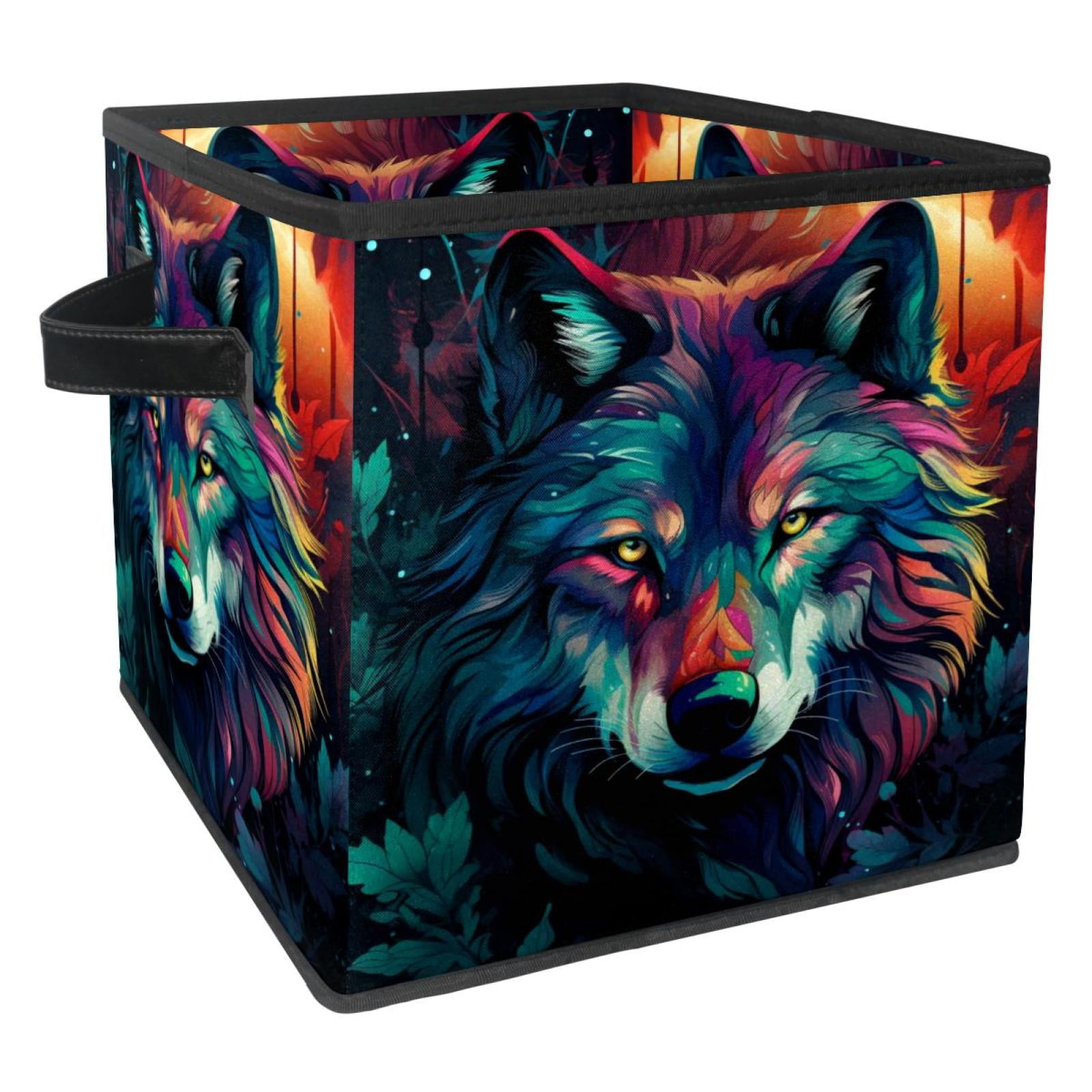 Wolf Foldable Cube Organizer with Handle, 10.8"x10.5"x10.6", Large ...