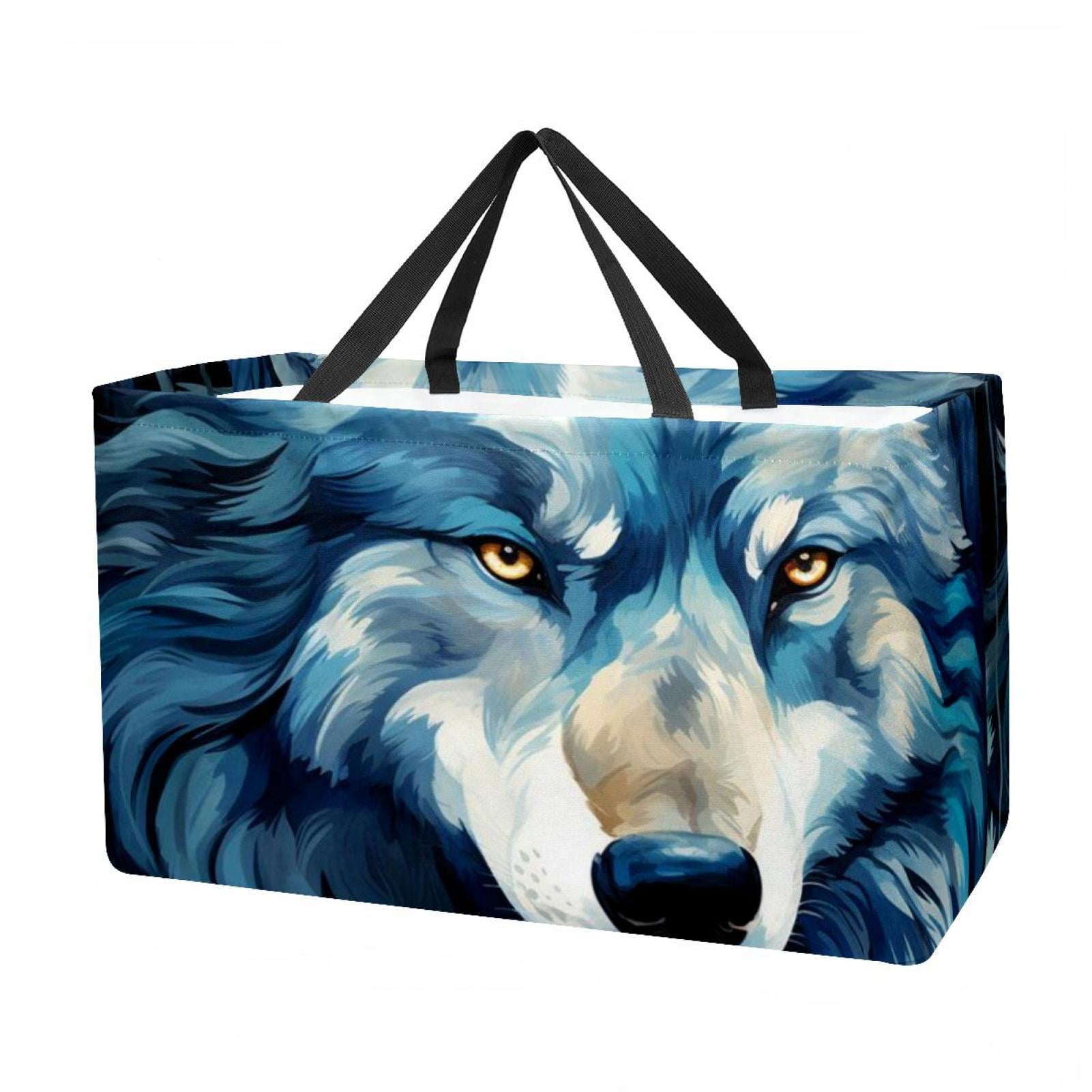 Wolf Foldable Reusable Oxford Cloth Laundry Basket - Large Capacity ...