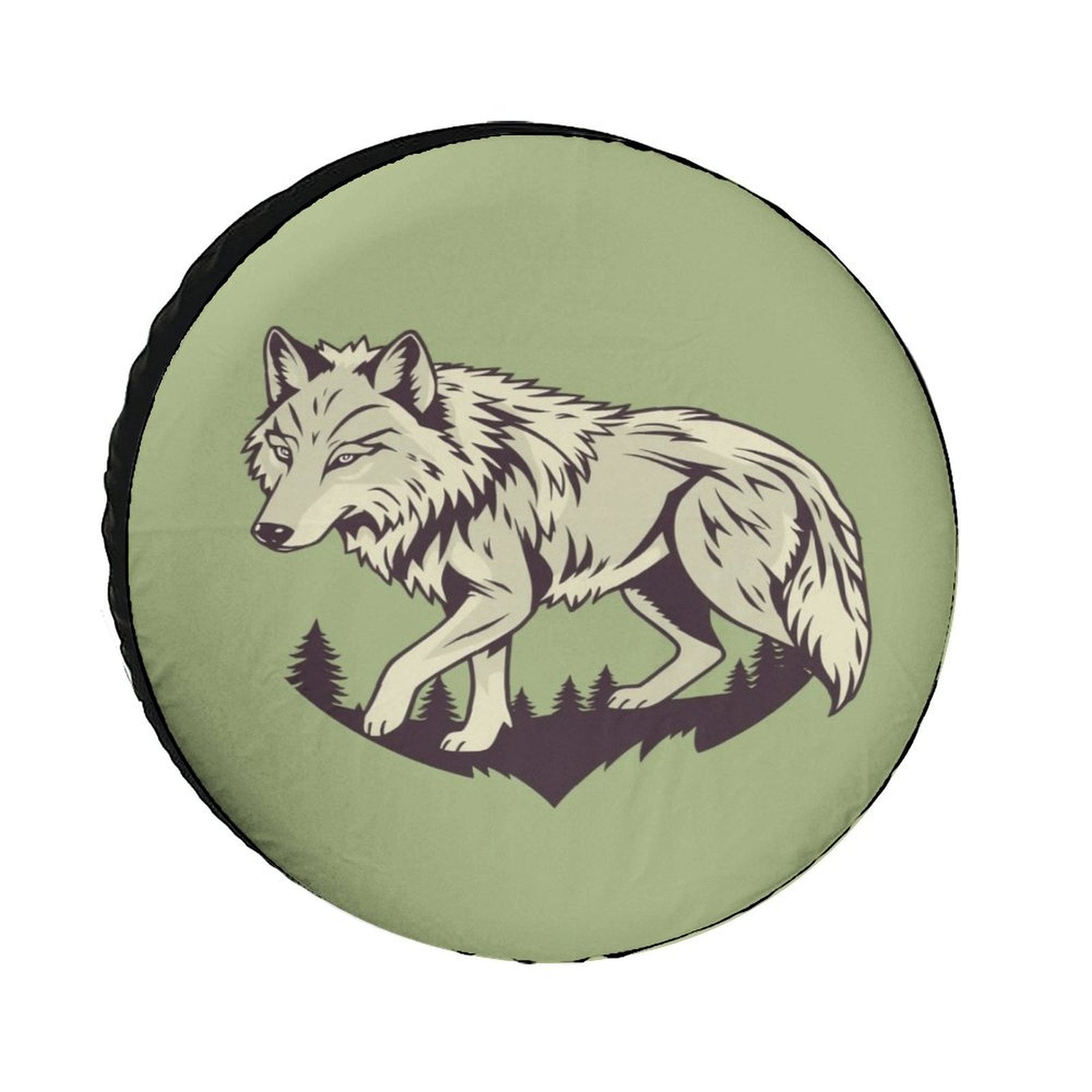 Wolf Forest Design Spare Tire Cover Weatherproof Wheel Camper ...