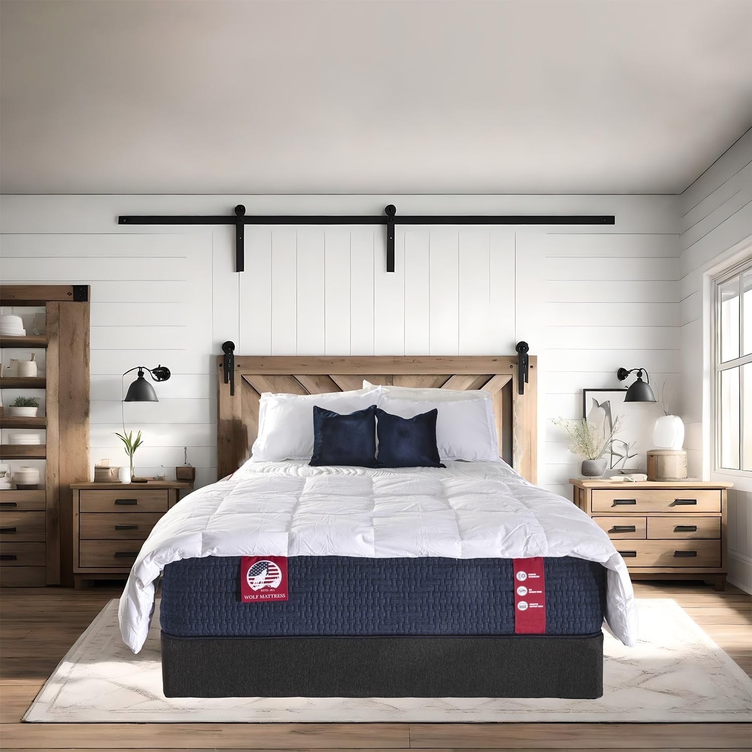 Wolf Full Mattress - 13-Inch Plush Comfort Memory Foam Hybrid Mattress ...