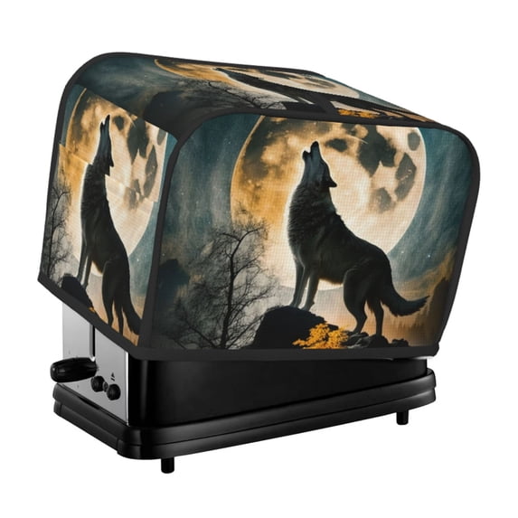 Wolf Full Moon Howling 2 Slice Toaster Cover Bread Maker Dust ...