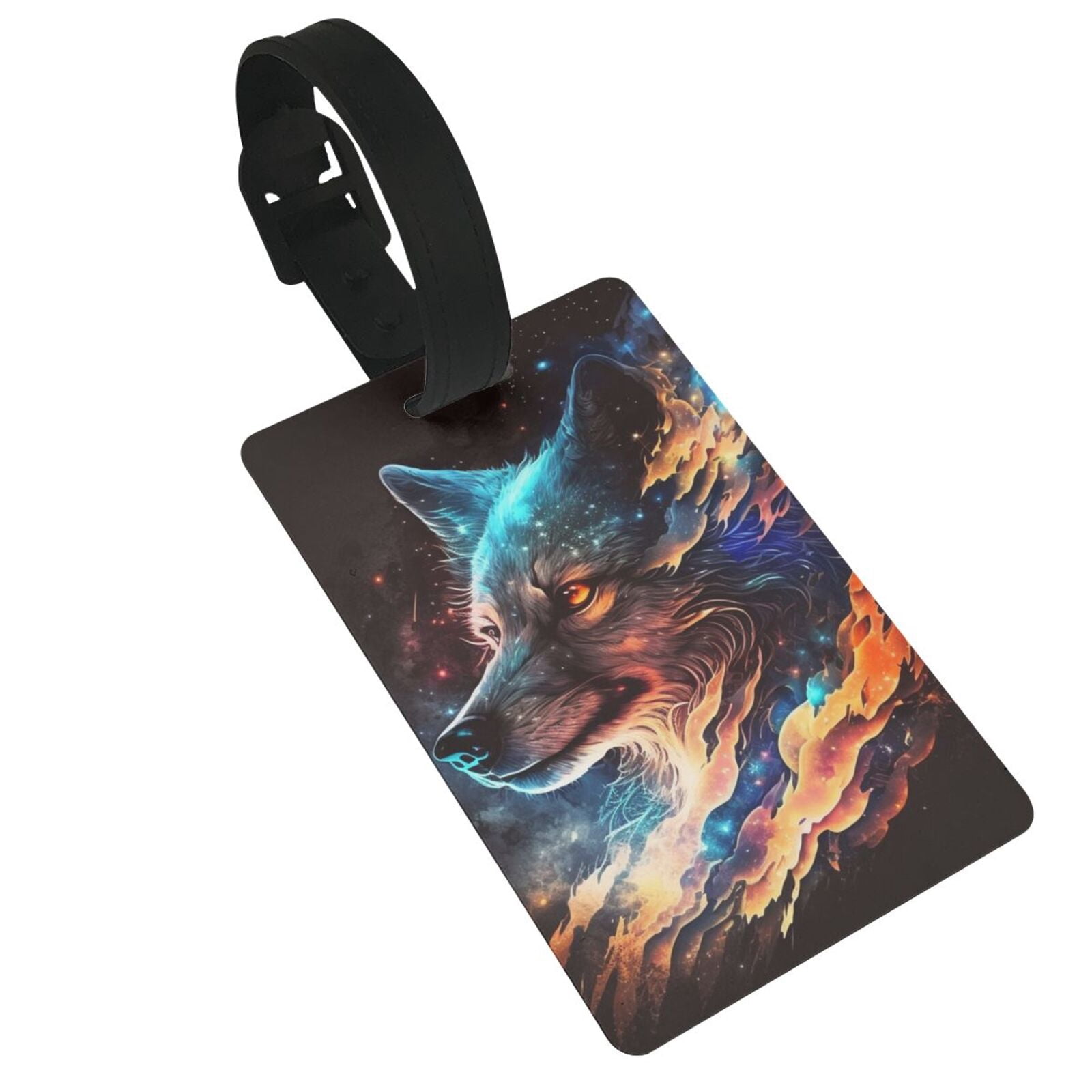 Wolf Galaxy Fire Space Luggage Tags Suitcases ID Baggage Identifier ...
