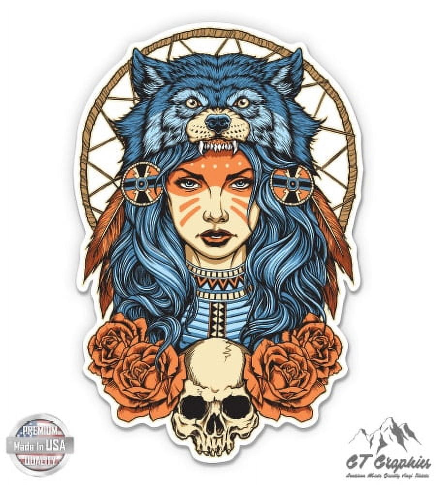 Wolf Girl - 8" Vinyl Sticker - For Car Laptop I-Pad - Waterproof Decal ...