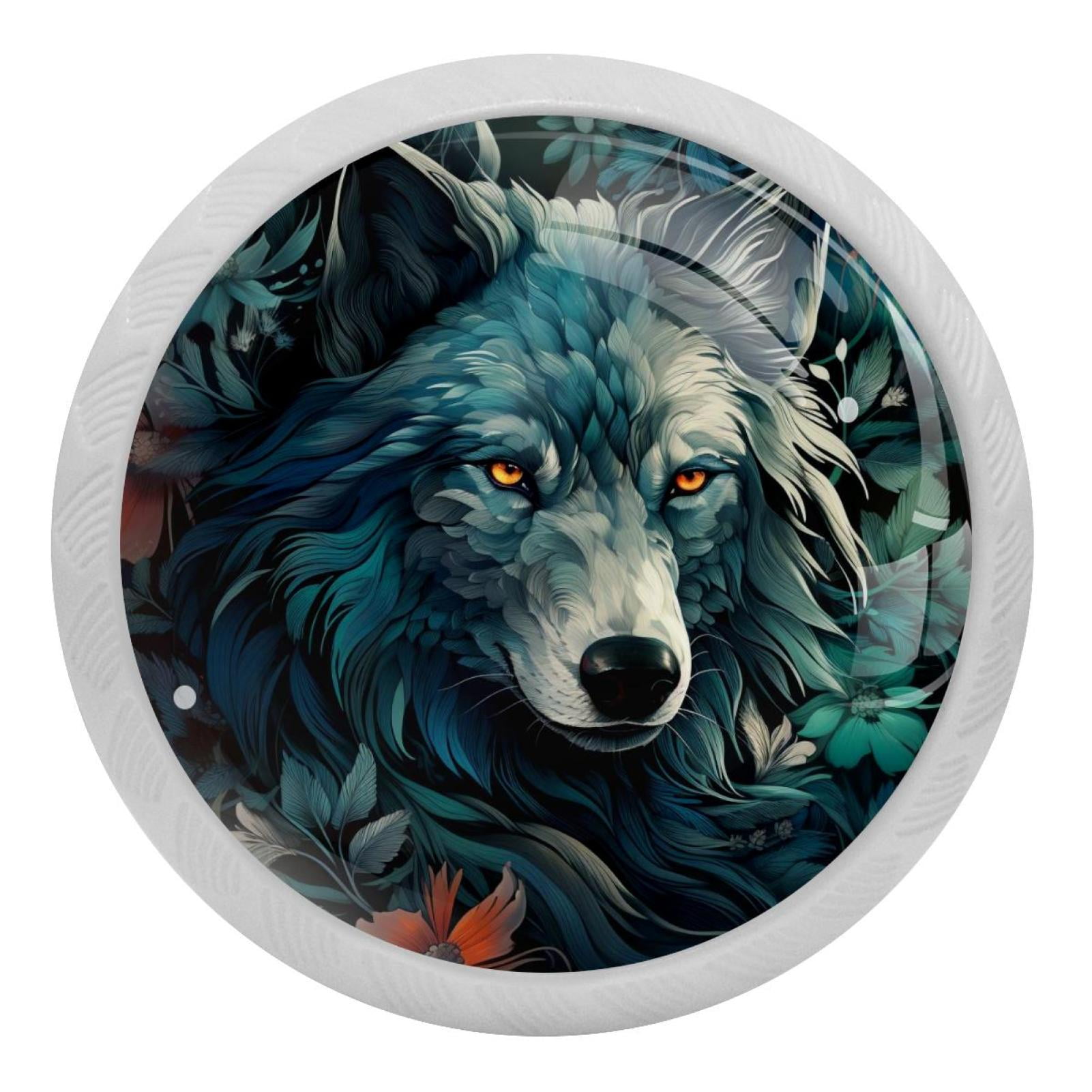 Wolf Glow-in-the-Dark Fluorescent Drawer Pulls with Screws - Round 4 ...