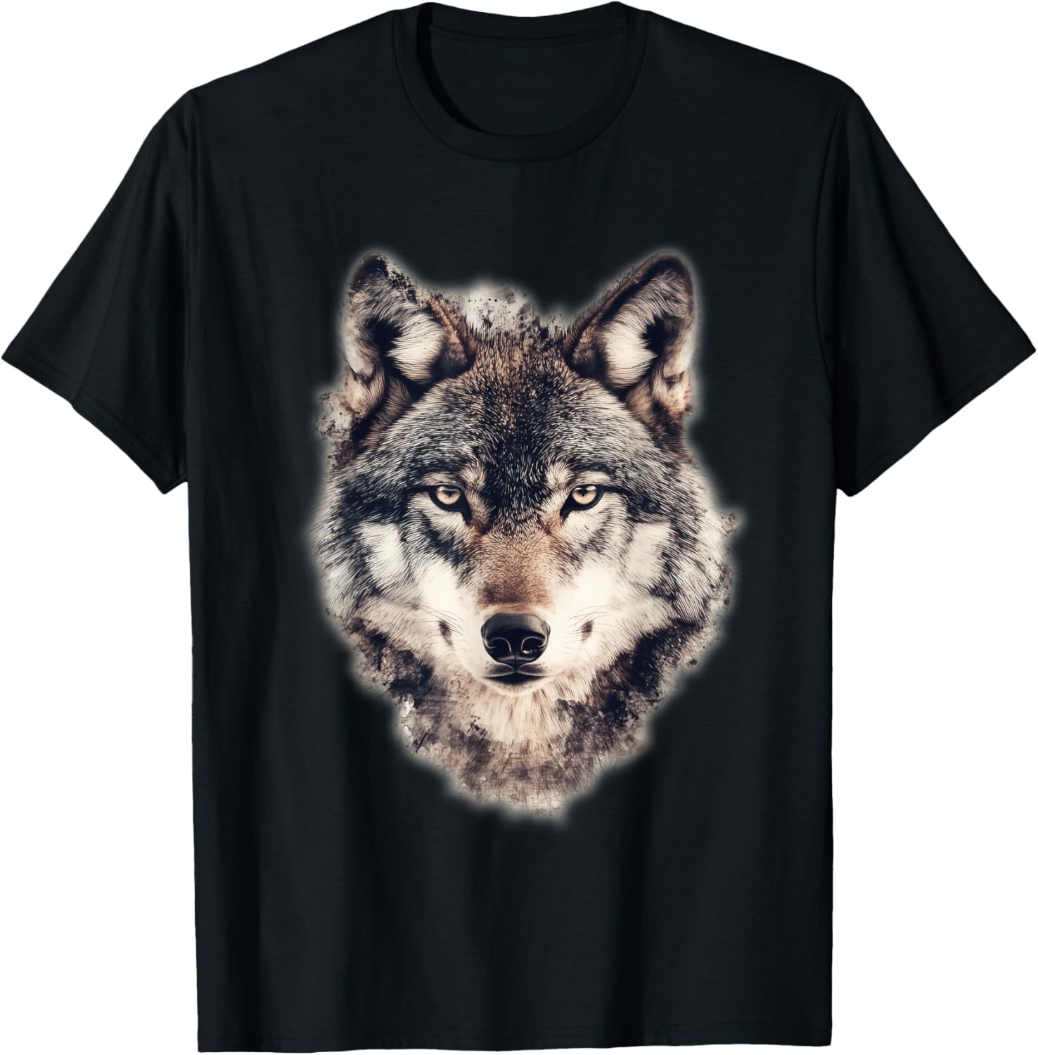 Wolf Graphic T-Shirt Tops Tee - Walmart.com