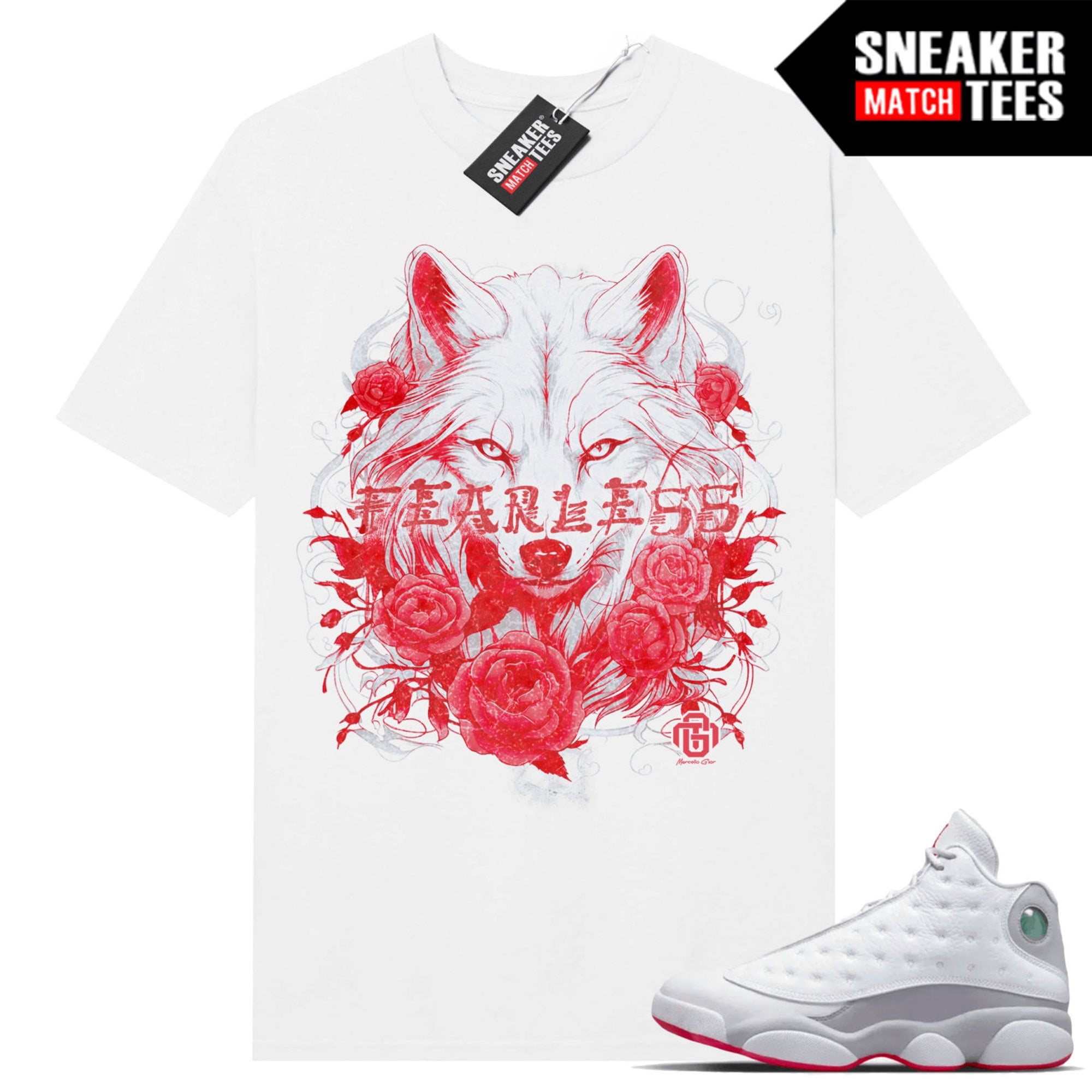 Wolf Grey 13s shirts to match Sneaker Match Tees White "Japanese Wolf ...