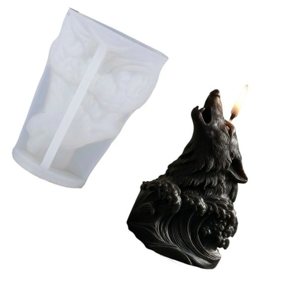 Wolf Head Candle Silicone Mold for Candle Making,Aromatherapys Candle ...