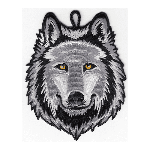 Wolf Head Critter Embroidered Patch - ClassB - Walmart.com