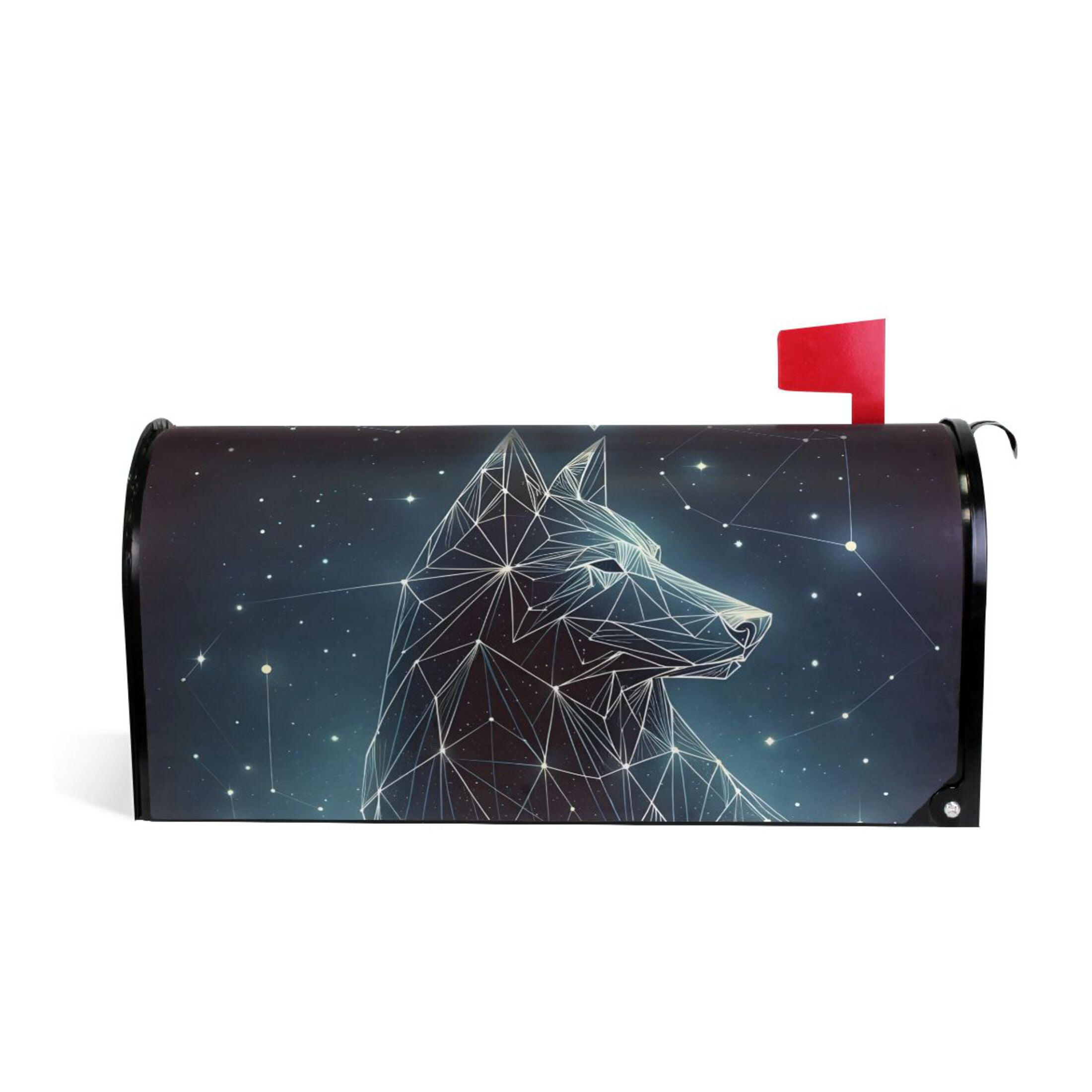 Wolf Head and Stars Magnetic Mailbox Covers 21" X 18" Post Letter Box ...