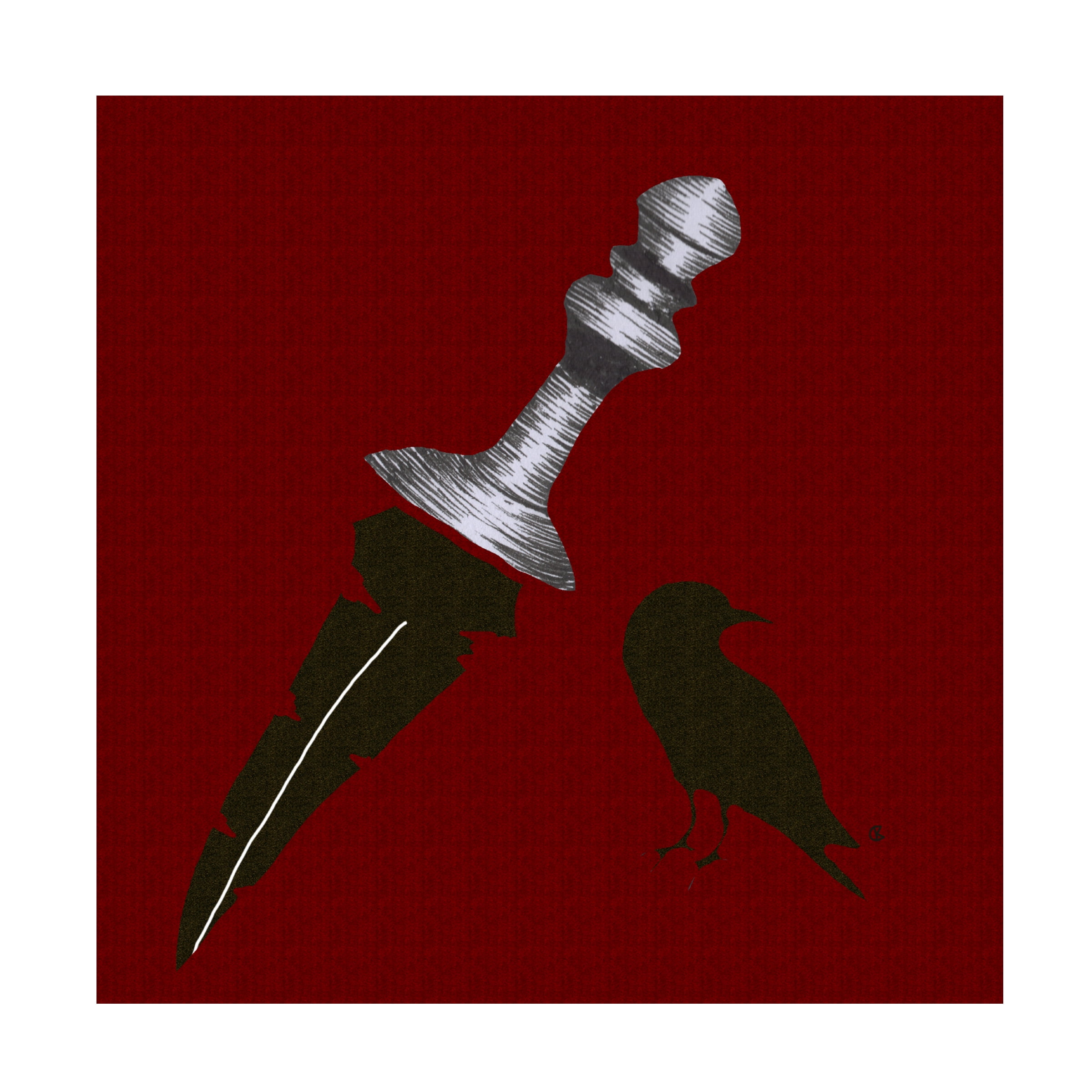 Wolf Heart Illustrations 'Crow and Dagger' Canvas Art - Walmart.com