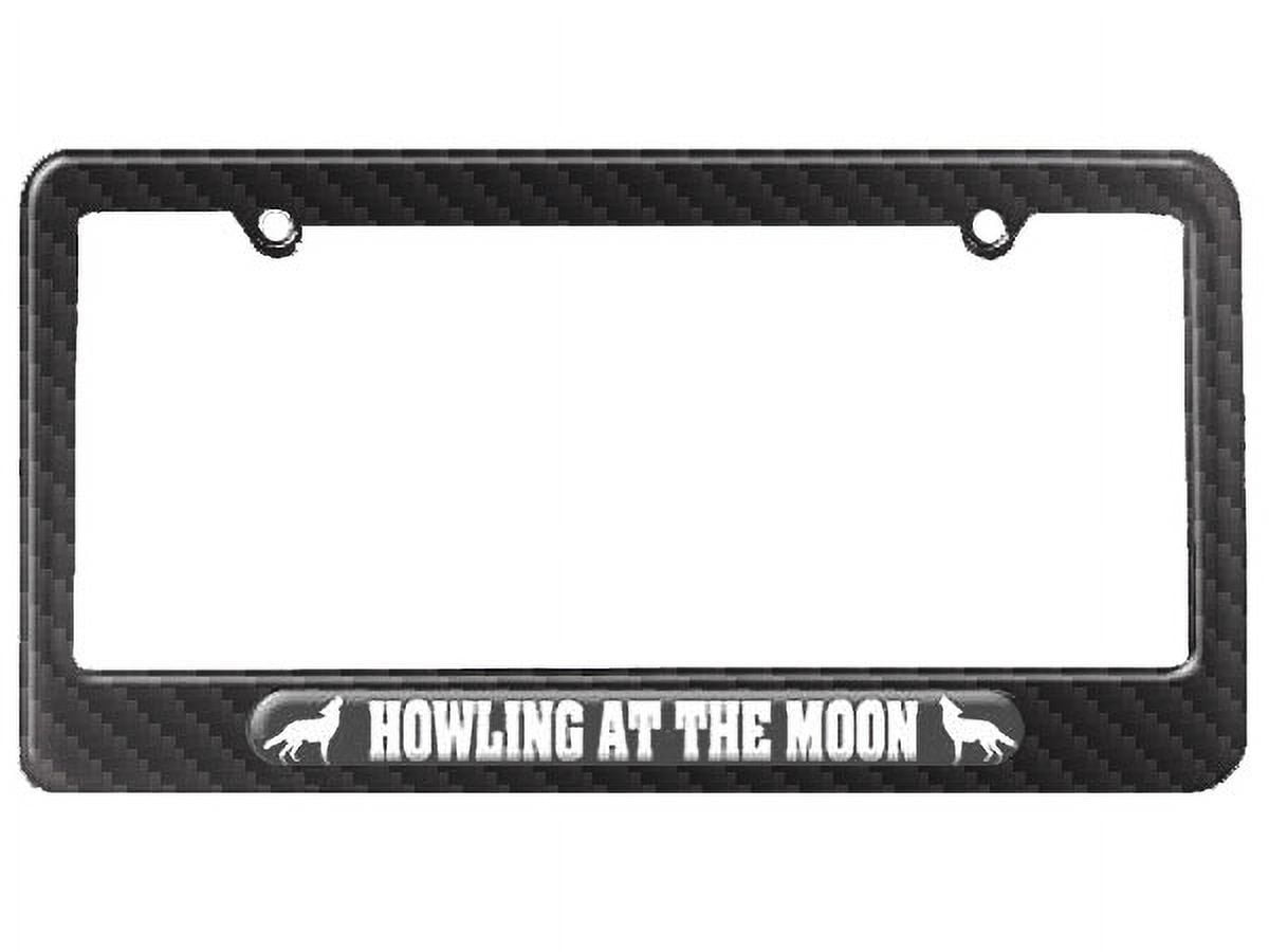 Wolf Howling At The Moon License Plate Frame - Walmart.com
