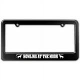 Wolf Howling At The Moon License Plate Tag Frame, Multiple Colors ...