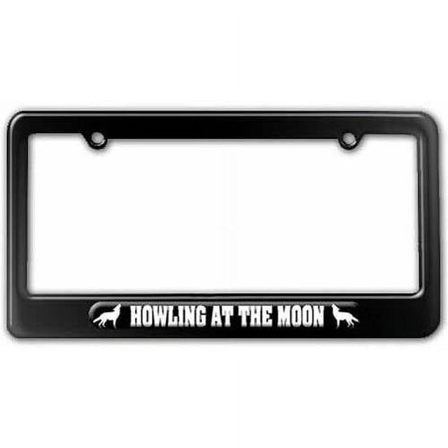 Wolf Howling At The Moon License Plate Tag Frame, Multiple Colors ...