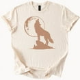 Wolf Howling Moon Shirt Nature Tee Wildlife Graphic - Walmart.com