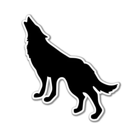 Wolf Howling Sticker Phone Decal Water Bottle Stickers Car Decals ...