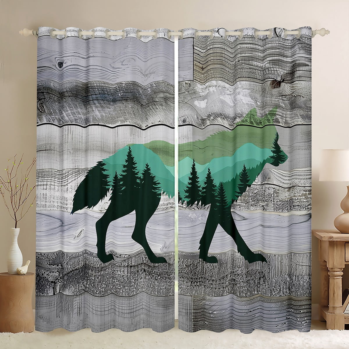 Erosebridal Cute Cat Curtains Pack of 2 (42x84), Pet Kitten 30%-50% ...