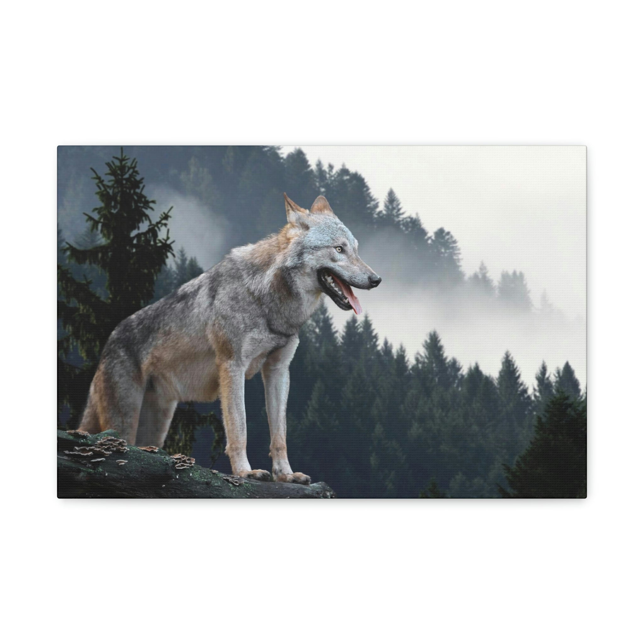 Wolf Hunting Wolf on Hunt Print Animal Wall Art Wildlife Canvas Prints ...