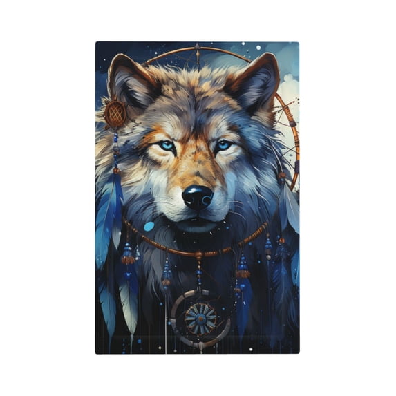 Wolf Indian Dream Starry No Device Blank Wall Plate 1 Gang Decorative ...