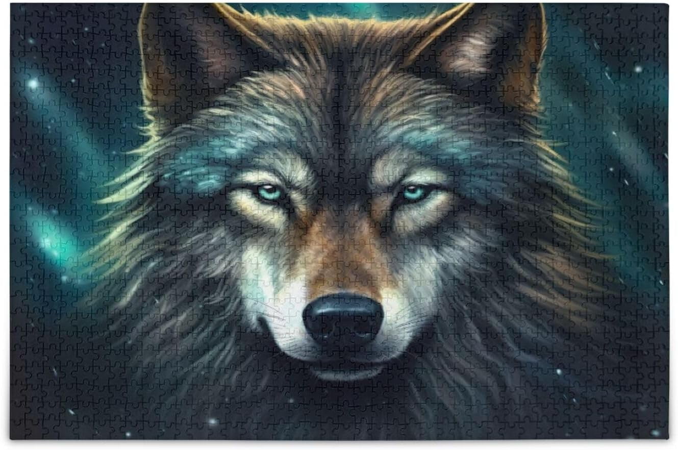 Wolf Jigsaw Puzzles 1000 PiecesPuzzles for Adults Family Game ...