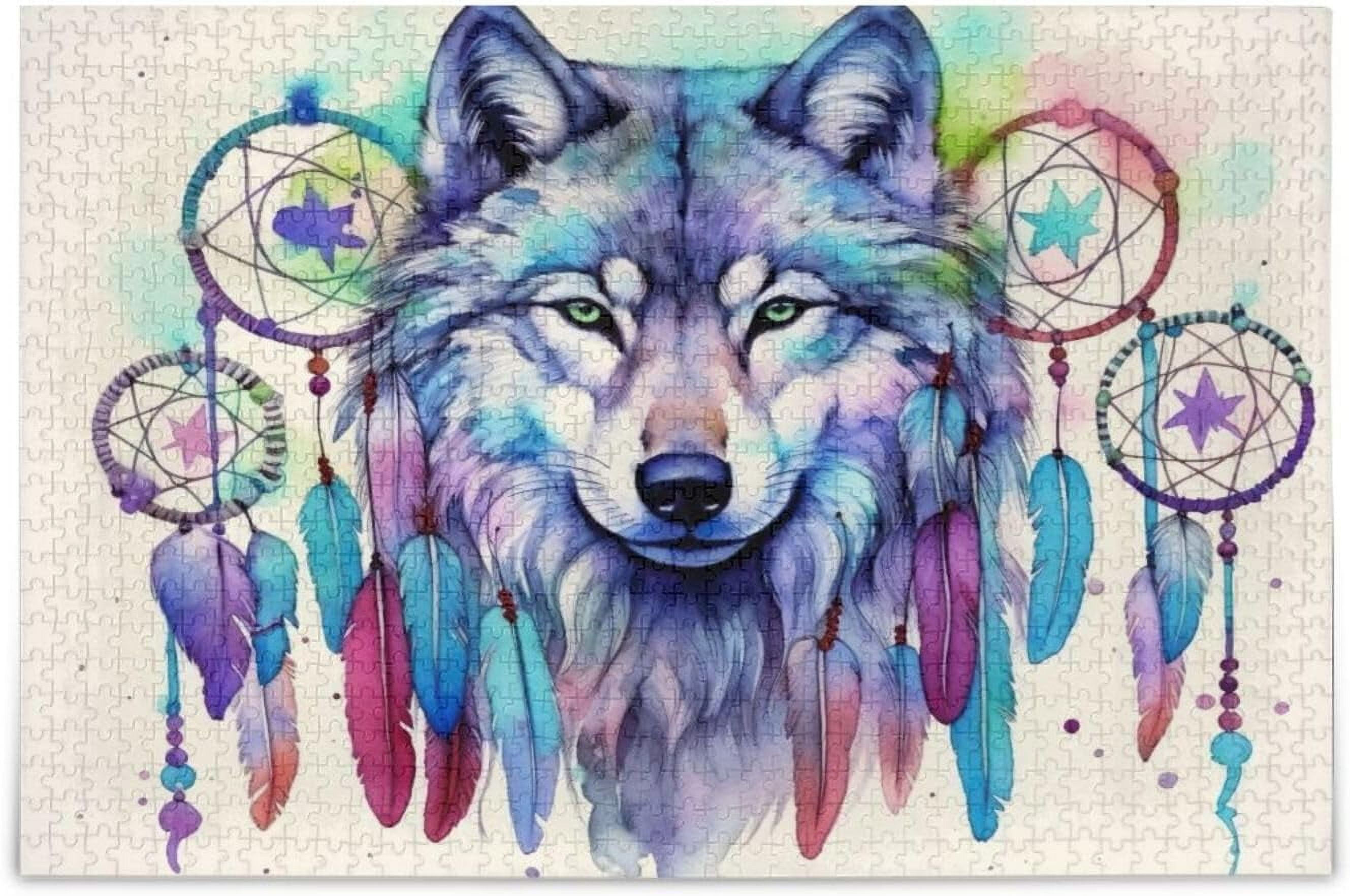 Wolf Jigsaw Puzzles 1000 PiecesPuzzles for Adults Family Game ...